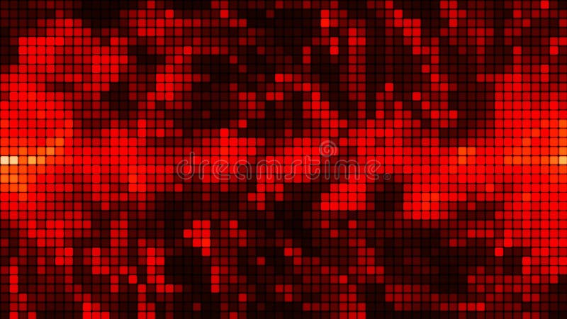 Red Mosaic Background in Technology Concept. Abstract Red LED Squares ...