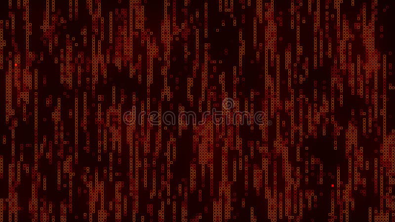 Red Mosaic Background in Technology Concept. Abstract Red LED Squares ...
