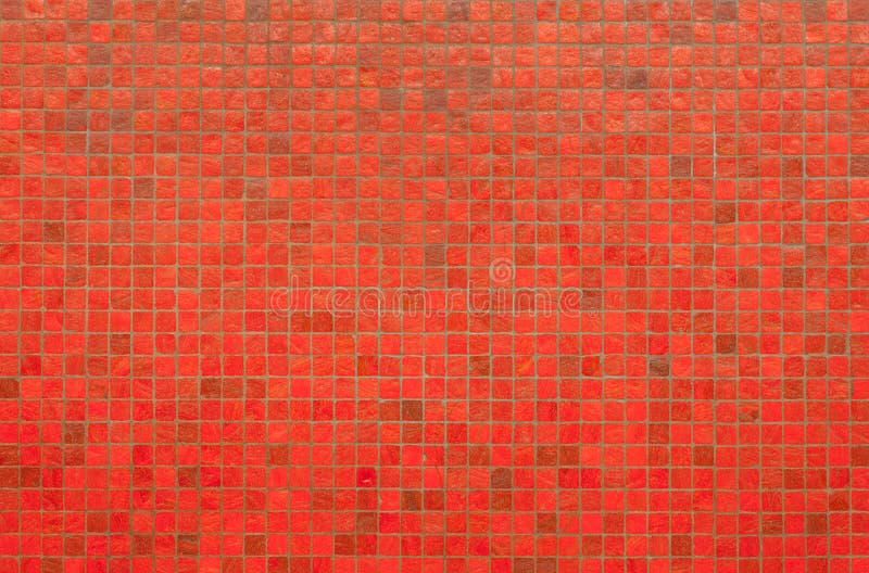 Red Mosaic Wall Texture and Background Stock Photo - Image of tiled ...