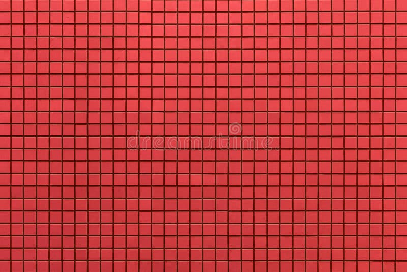 Red Mosaic Wall Tile Pattern Stock Illustration - Illustration of ...