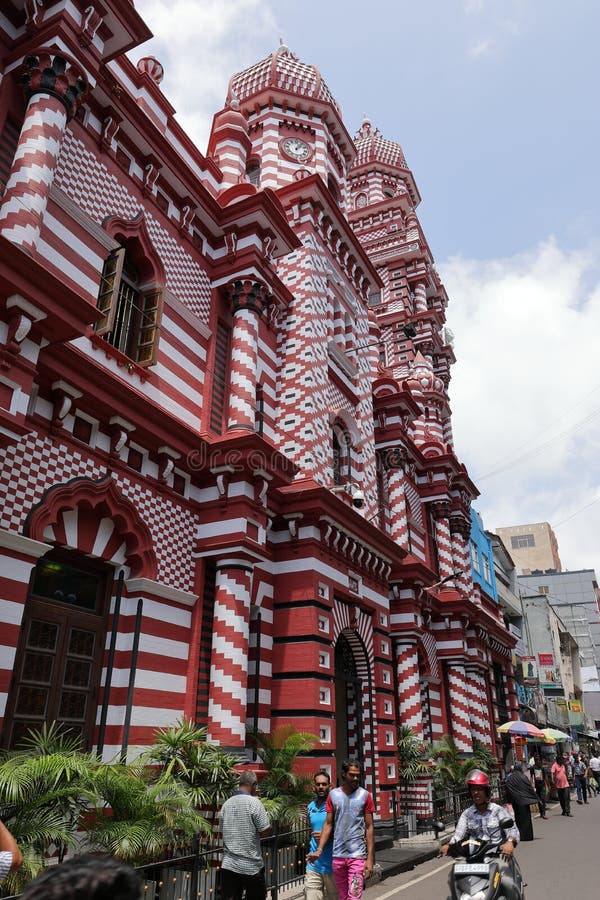 Red Mosque of Colombo in Sri Lanka Editorial Image - Image of great ...