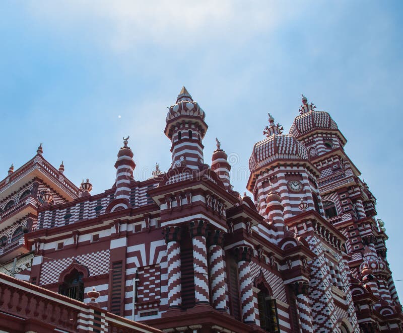 Red Mosque in Colombo in Sri Lanka Stock Photo - Image of historic ...