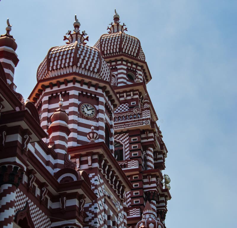 Red Mosque in Colombo in Sri Lanka Stock Photo - Image of asia ...