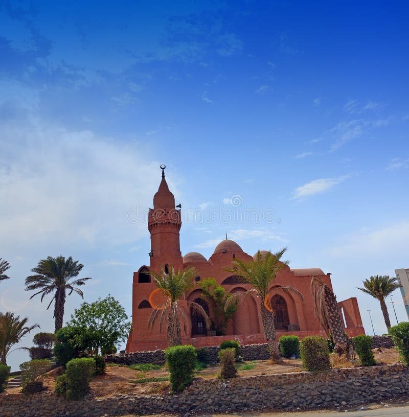 Red Mosque Panoramic image stock image. Image of jeddah - 21647011