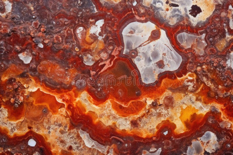 Red Moss Agate Texture Macro Stock Illustration - Illustration of theme ...