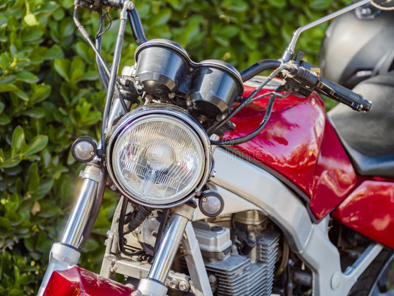 Red motorcycle stock photo. Image of machine, beautiful - 231364182