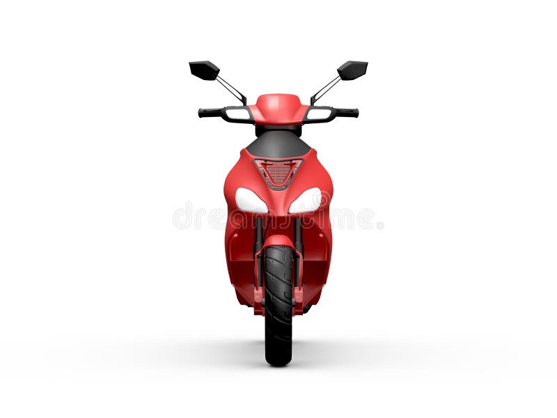 Retro Classic Motorcycle in Realistic Style. Side, Top and Front 3d ...