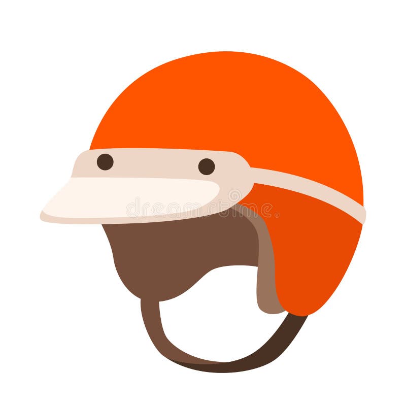 Red Motorcycle Helmet Vector Illustration Flat Style Front Stock Vector ...