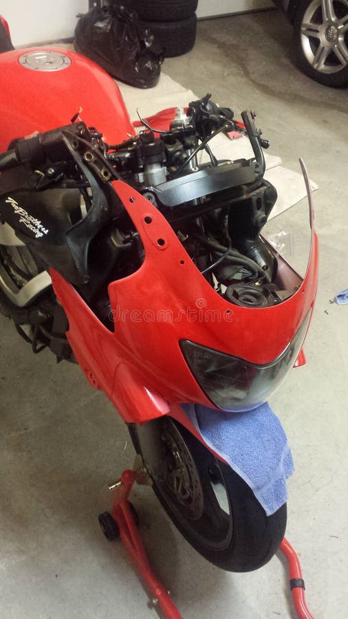 Red Motorcycle editorial stock photo. Image of fairing - 70782013