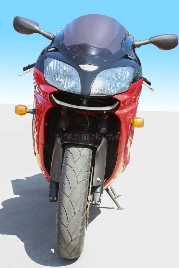 Red motorcycle on road stock photo. Image of race, outdoor - 41896660