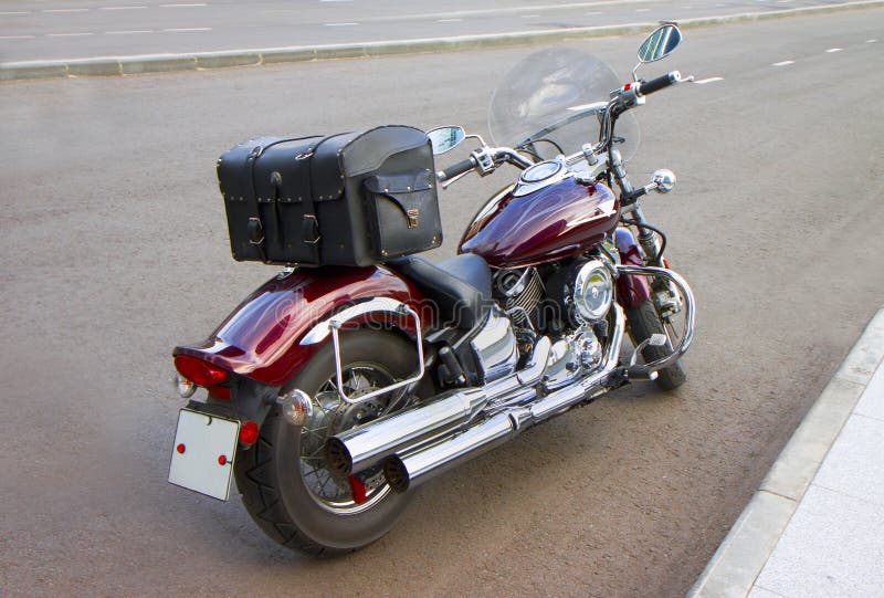 Red motorcycle stock image. Image of biker, street, freedom - 30803515