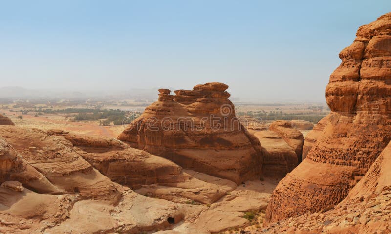 Red Mountain Landscape - Desert Wasteland / Canyon Stock Photo - Image ...