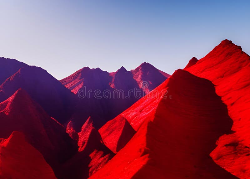 Red mountain of Mars stock photo. Image of universe - 258527912