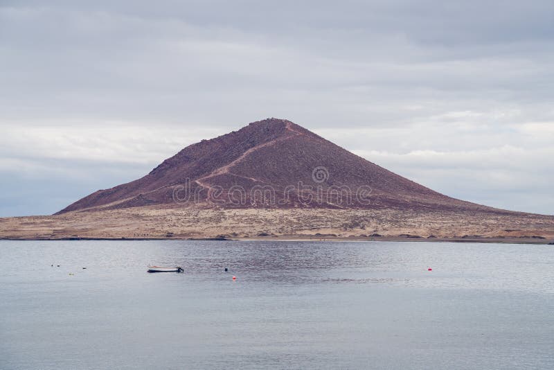 Montana Roja Volcano In Tenerife, Spain Stock Photo - Image of blue ...