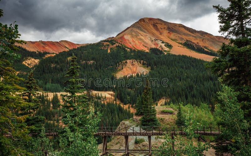 Red Mountain Views, Million Dollar Highway, Colorado Stock Image ...