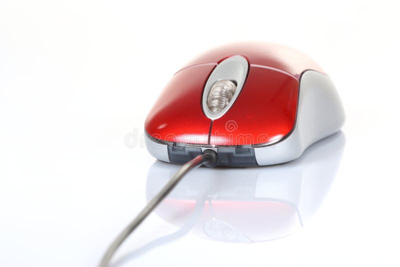 Red mouse stock image. Image of computer, isolated, click - 10554075