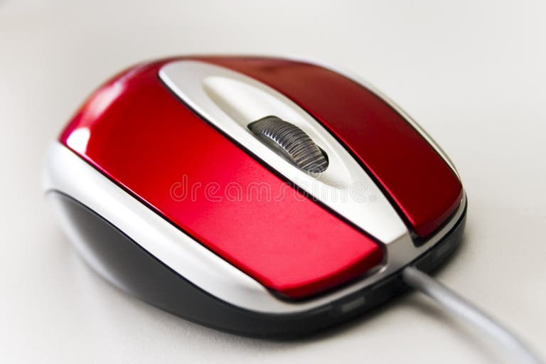 Red Mouse stock photo. Image of connected, colored, logitech - 617012