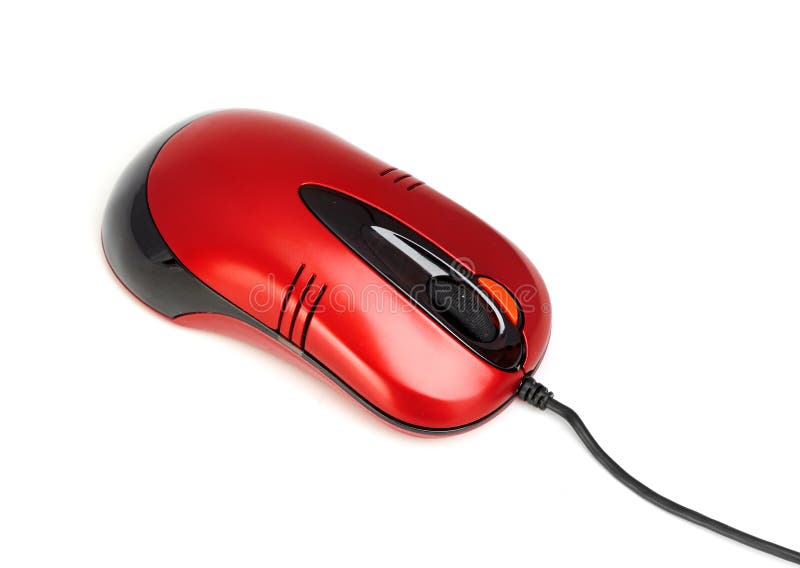 Red Mouse Isolated on White Stock Photo - Image of pointing, close ...