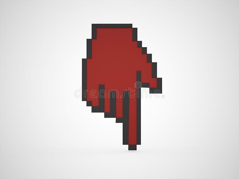 Red mouse stock illustration. Illustration of pointing - 31966527