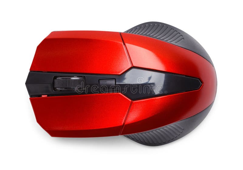 Red Mouse Top View stock image. Image of front, button - 142079969