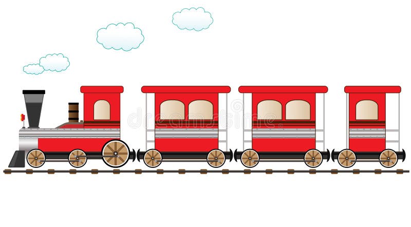 Red moving train stock vector. Illustration of isolated - 21719989