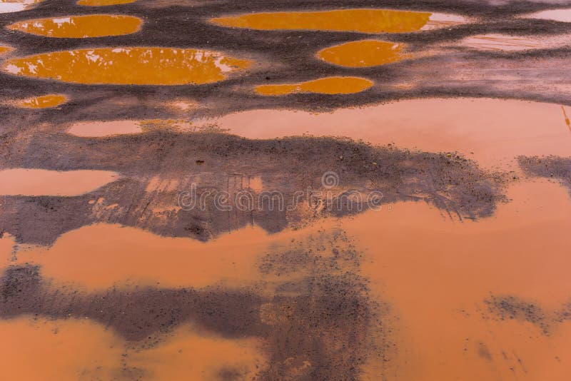 The Red Mud Road Has Many Wells, Sagging Roads Stock Photo - Image of ...