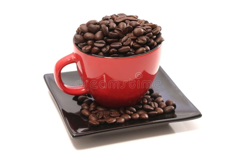 Red mug and coffee stock photo. Image of continental, wake - 5294560