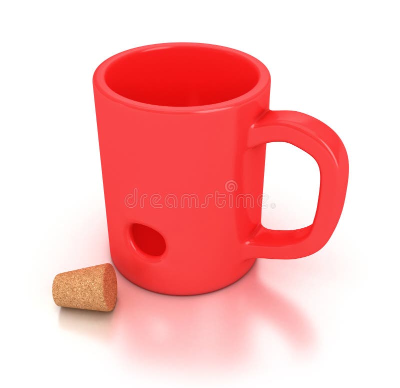 Red mug stock photo. Image of aperture, closeup, cork - 46539450