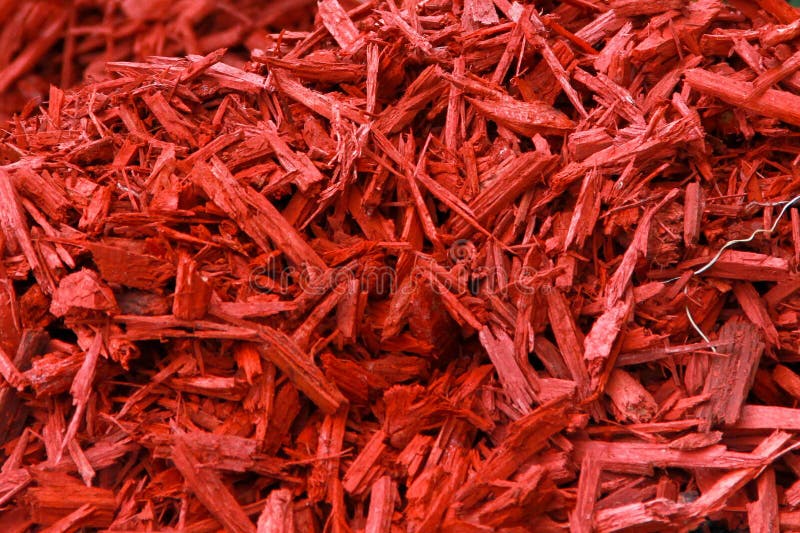 Red Mulch Decorative Bark stock image. Image of bark - 50332123