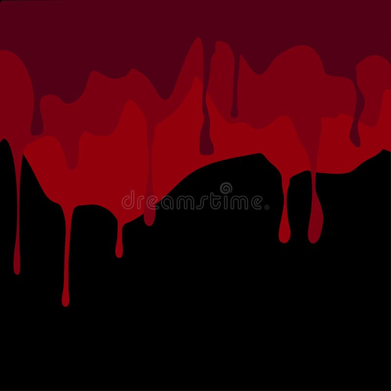 Red Multi-colored Melt Drips or Liquid Paint Drops Isolated on Black ...