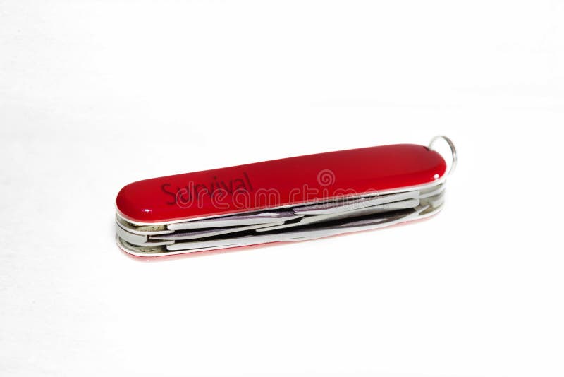 A red multipurpose knife stock photo. Image of multiple - 197887352