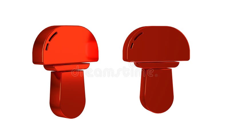 Red Mushroom Icon Isolated on Transparent Background. Stock ...
