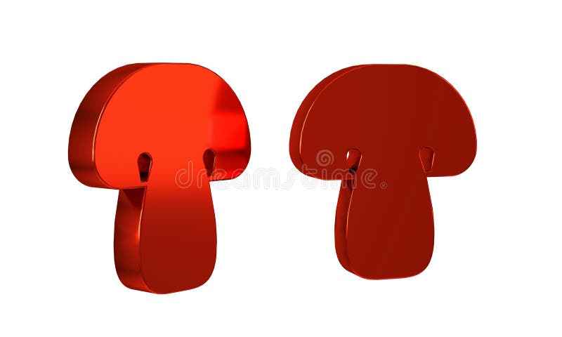 Red Mushroom Icon Isolated on Transparent Background. Stock ...