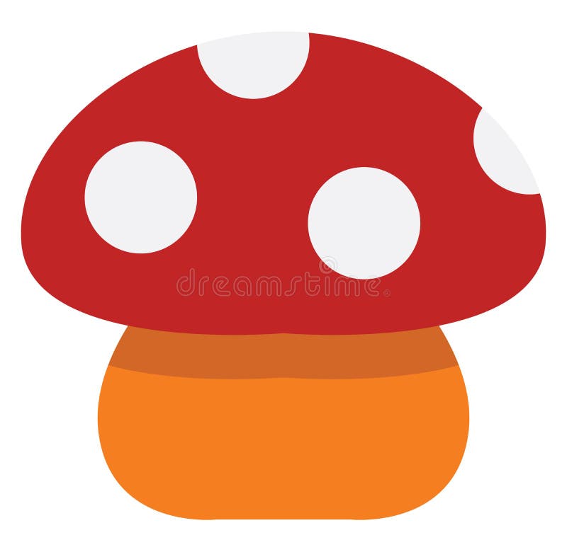 Organic mushroom, icon stock vector. Illustration of champignon - 260374753