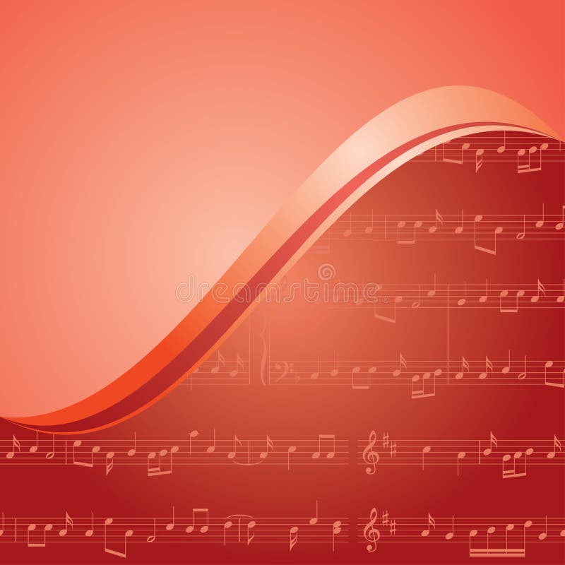 Red Music Background with Gradient - Vector Stock Vector - Illustration ...