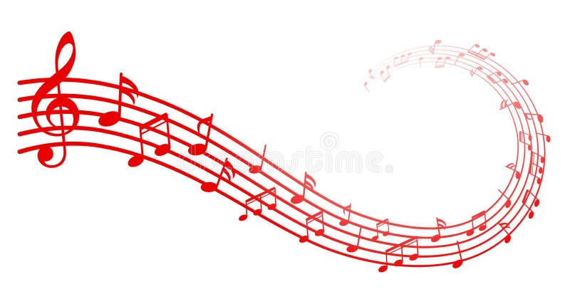 Red Music Notes Background, Musical Notes - Vector Stock Vector ...