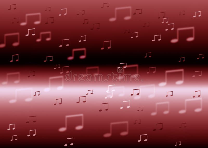 Red music notes background stock illustration. Illustration of briecks ...