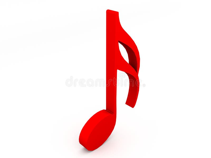 Red treble clef note stock illustration. Illustration of tunes - 7130134
