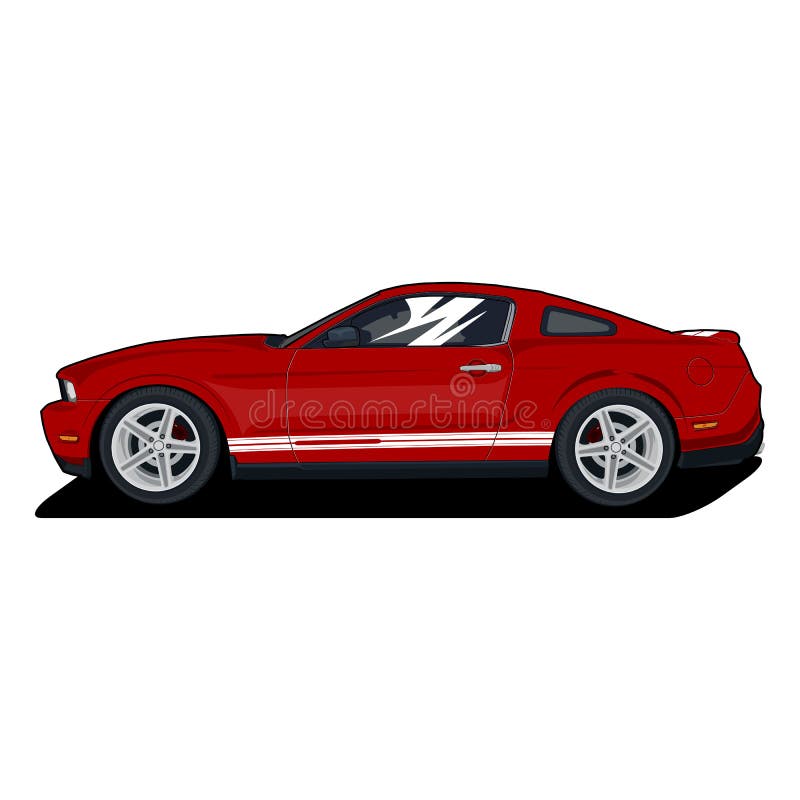Red Mustang stock illustration. Illustration of black - 248240832