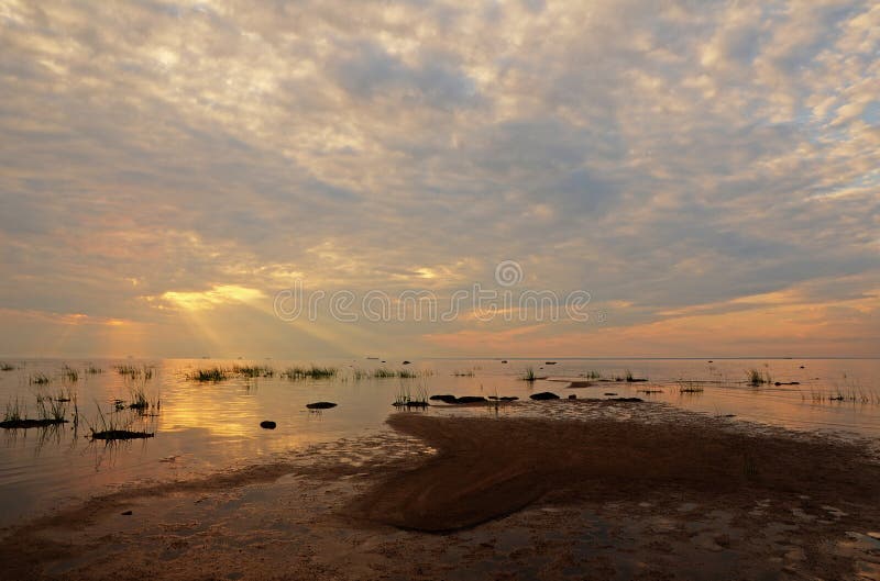 Red mystic sunset stock image. Image of sunrise, color - 44158399