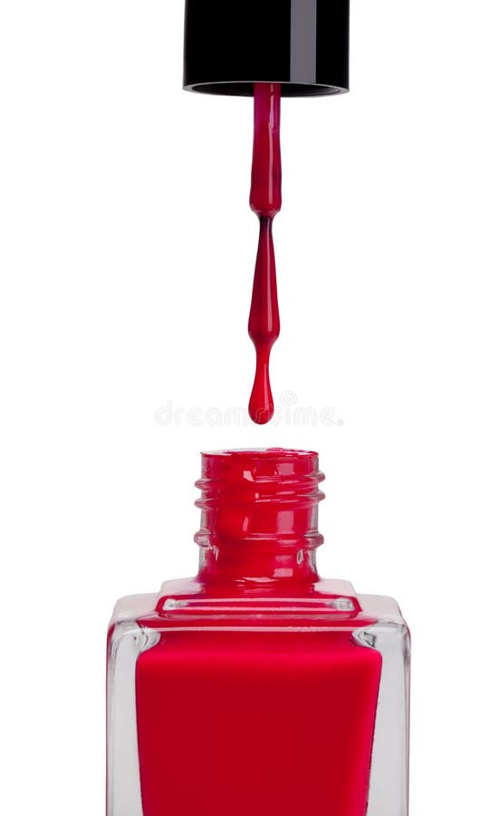 Dripping Red Nail Polish stock image. Image of dripping - 25522359