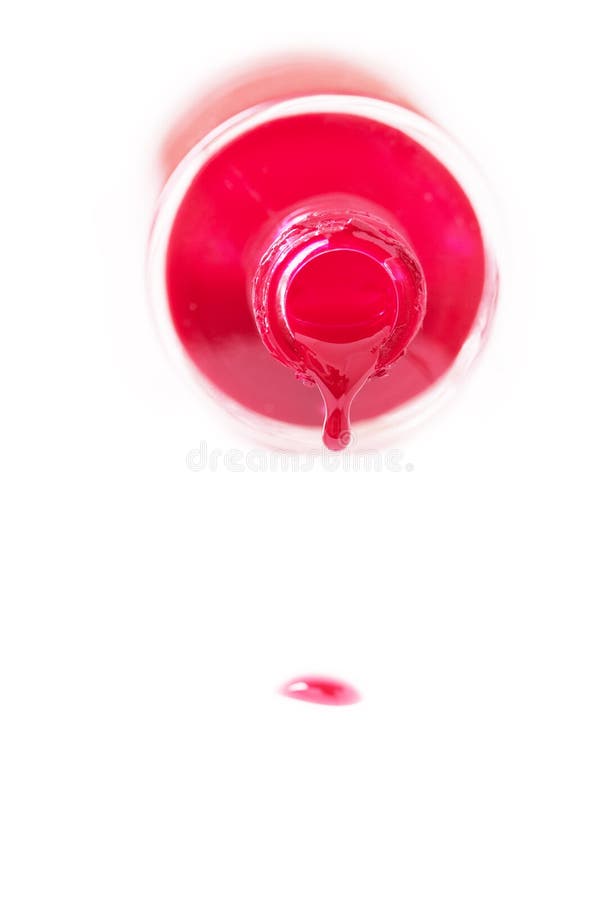Red nail polish on white stock photo. Image of polish - 24158156