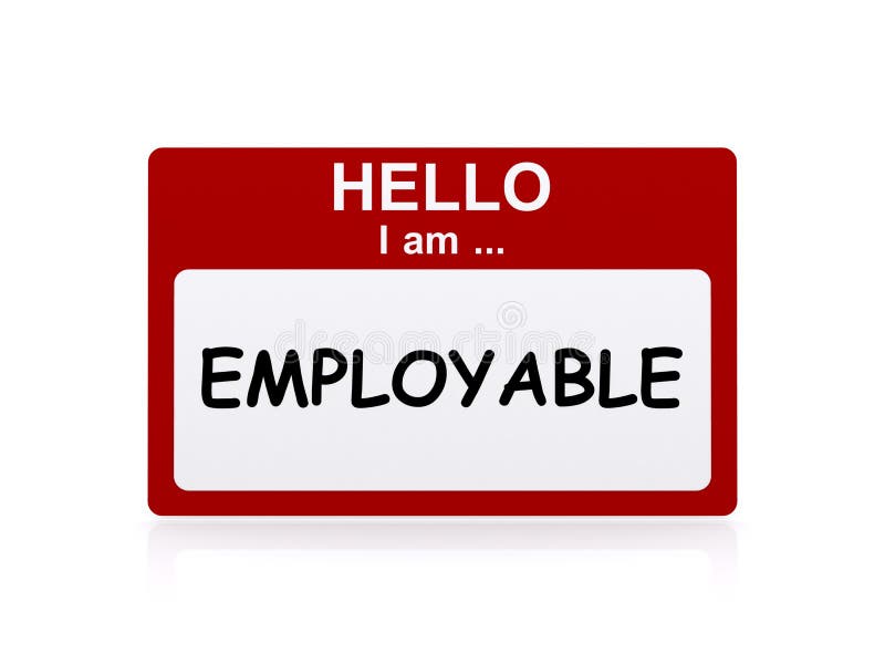 Hello I am employable stock illustration. Illustration of writing ...