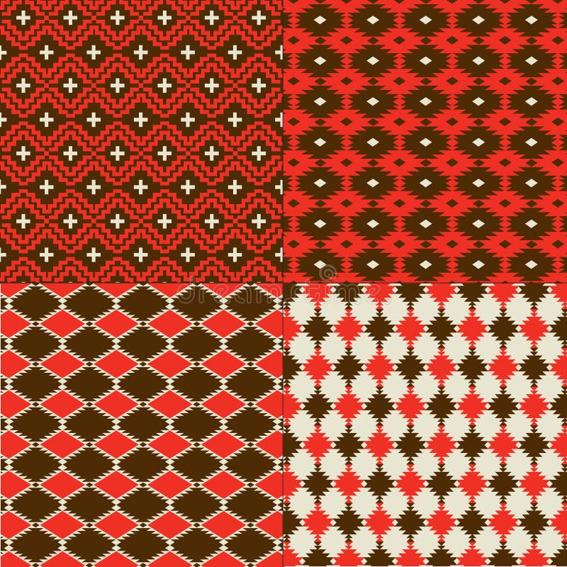 Red Native American Patterns Stock Image - Image of geometric, hopi ...