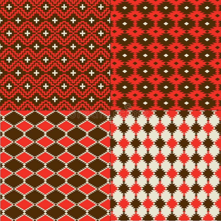 Red Native American Patterns Stock Image - Image of geometric, hopi ...