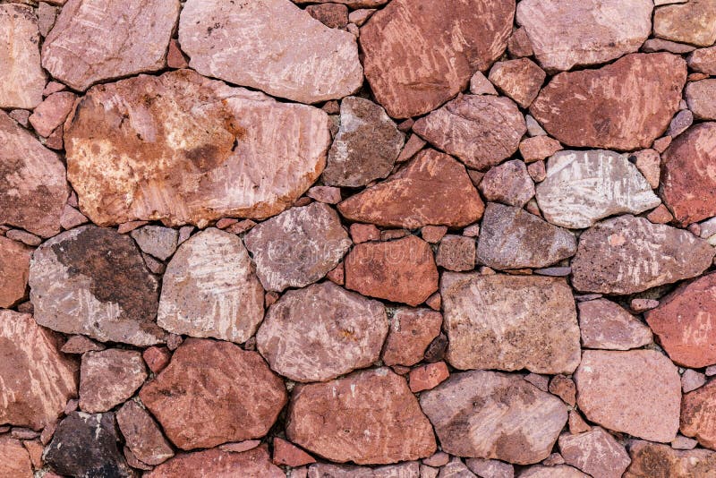 Red Natural Stone Wall Background Stock Photo - Image of grunge ...