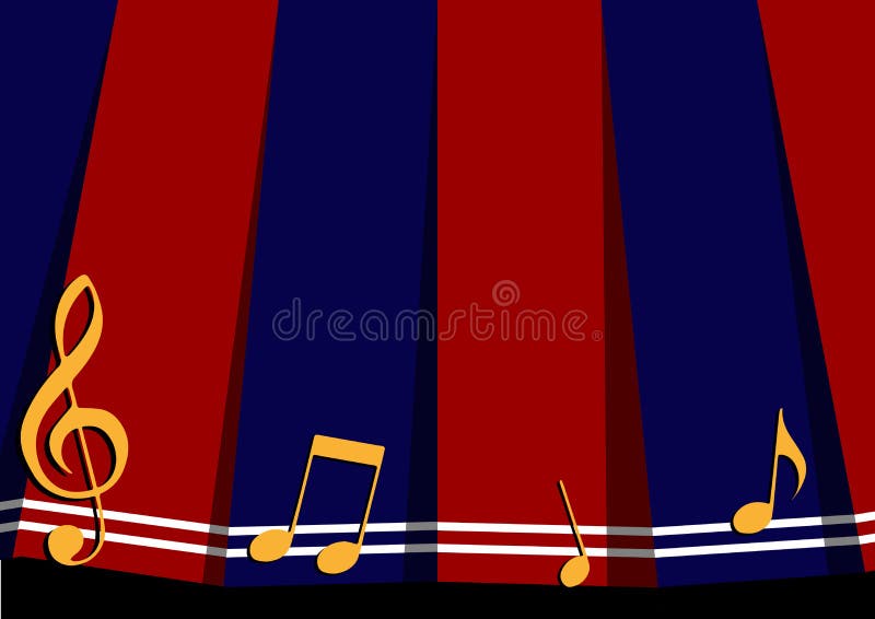 Red Navy Blue Music Note Background Stock Vector - Illustration of ...