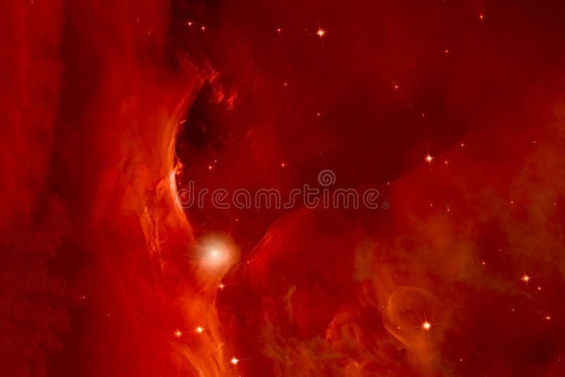 Red Nebula in Deep Space. Elements of this Image Were Furnished by NASA ...