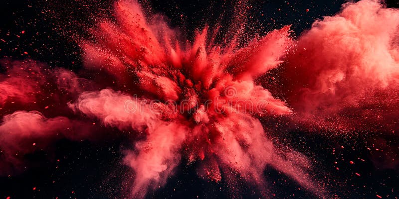 Red Nebula Explosion: Cosmic Dust and Gas Background Stock Illustration ...