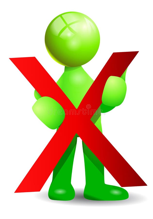 Red negative symbol stock illustration. Illustration of abstract - 17717866